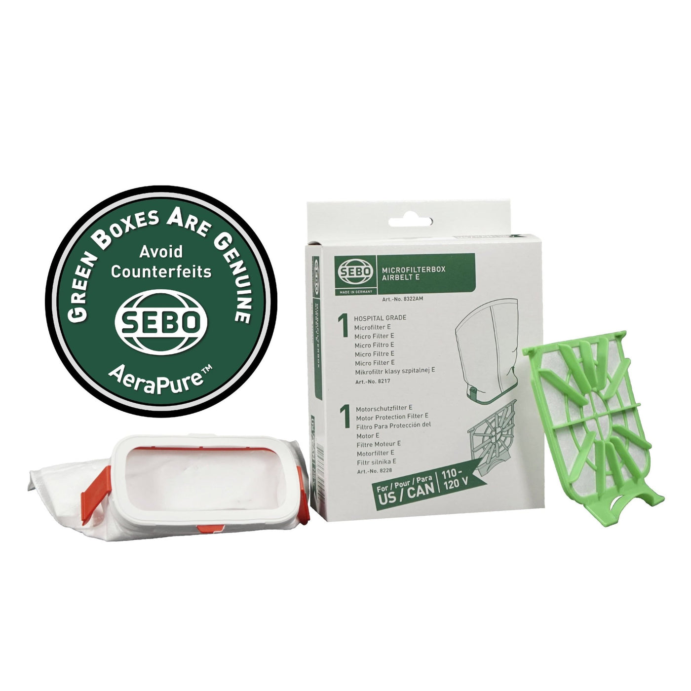 Sebo filter set for E vacuums — CJ Miller Vacuum Center Inc